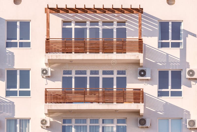 Balconies of the Office Building Stock Photo - Image of skyscraper ...