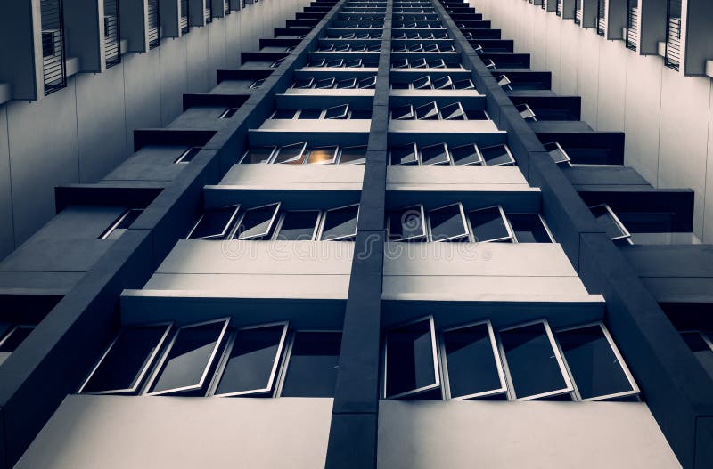 Windows and Beam Pattern from the Building Stock Photo - Image of ...