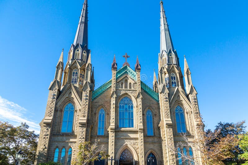 Windows in Beautiful Gothic Church Stock Image - Image of brown ...