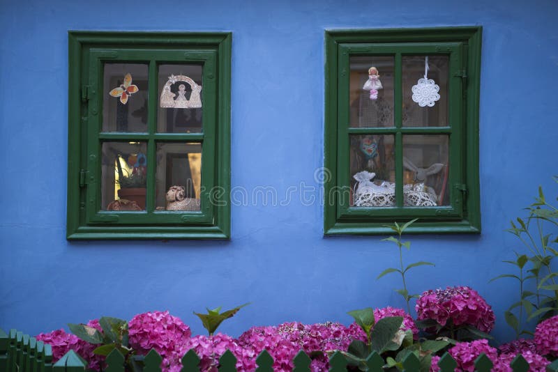 Windows blue stock image. Image of cityscape, green, classical - 71128993