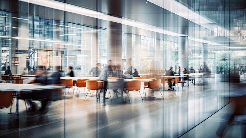 Windows Blurred Office Interiors Stock Illustration - Illustration of ...