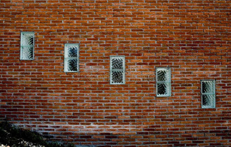 Windows in a brick wall stock photo. Image of diagonal - 3494600