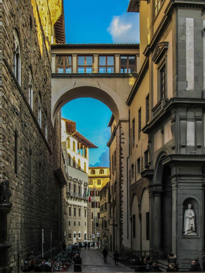 Windows on Bridge in Florence Editorial Photo - Image of italian ...