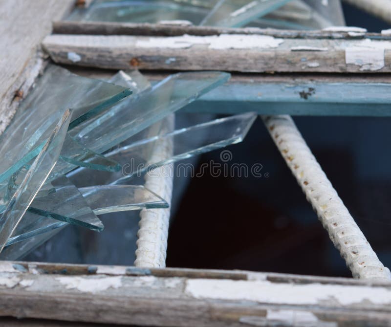 Windows with the broken stock photo. Image of broken - 156358142