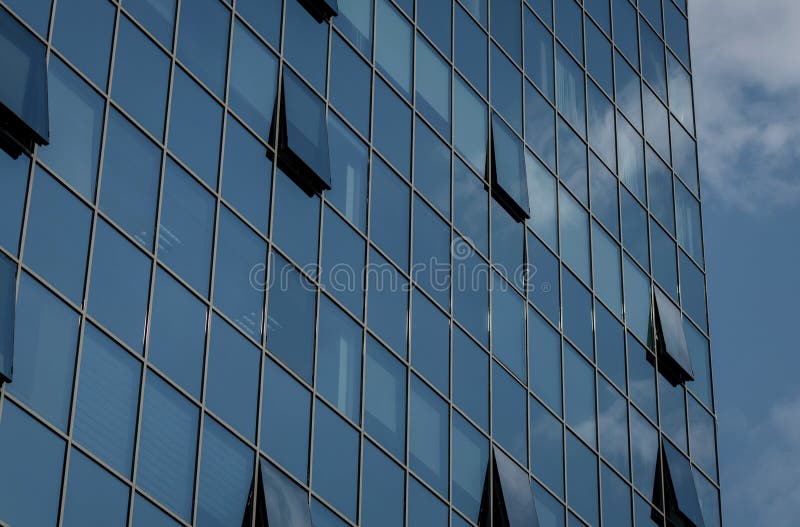 Windows of a Building Against Blue Sky Stock Image - Image of high ...
