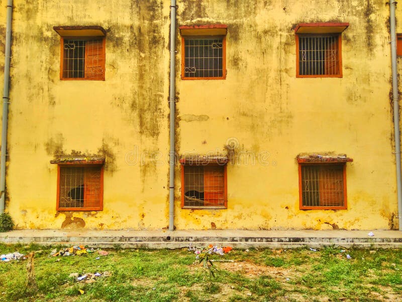 Windows of a building stock image. Image of back, side - 133371235