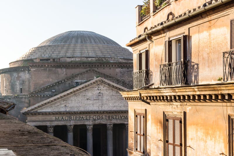 Windows of Building in the Center of Rome Stock Photo - Image of house ...
