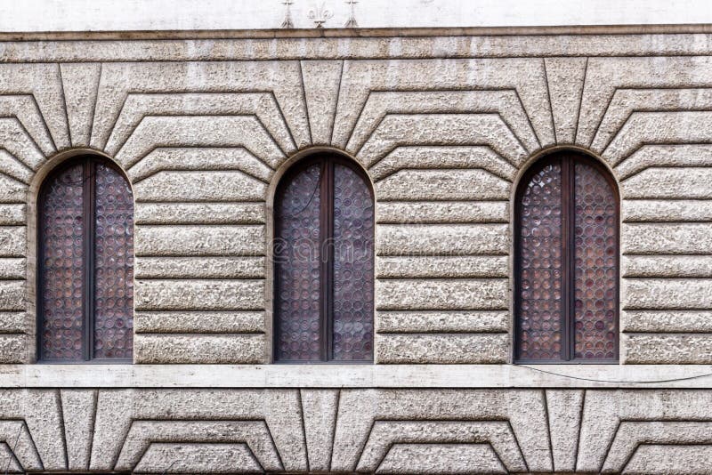 Windows of Building in the Center of Rome Stock Photo - Image of ...