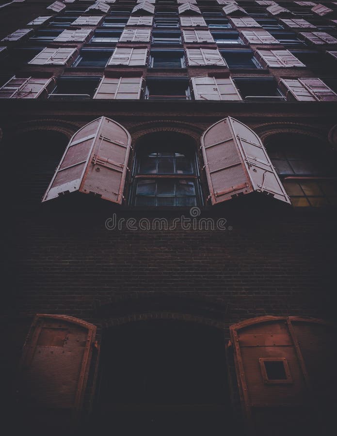 Windows On Building Exterior Stock Image - Image of shutters, window ...