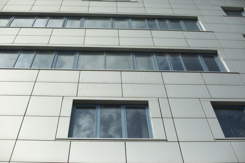 Windows in Building. Mirror Surface in Building Stock Image - Image of ...