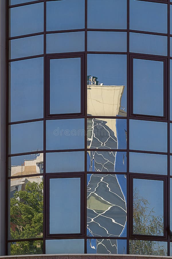 Windows of the Building with Mirrored Glass Stock Image - Image of ...