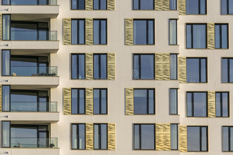 Windows on a building stock photo. Image of pattern, oslo - 80081184