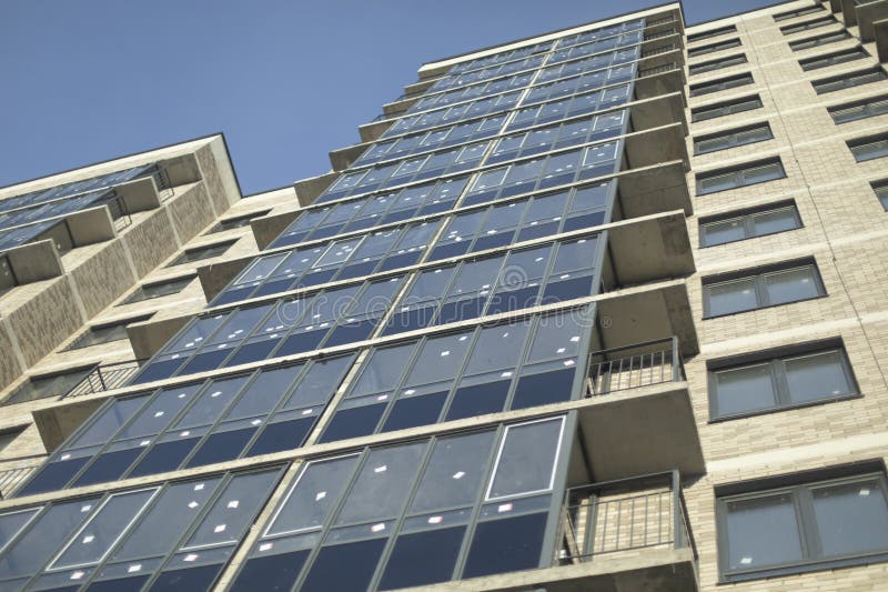 Windows in Building. New Building in City Stock Image - Image of real ...