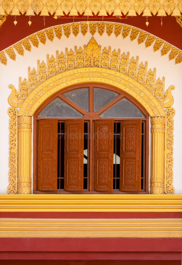 Windows of Burmese temple stock image. Image of artistic - 25662253