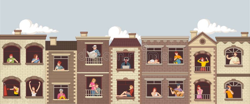 Building Windows People Stock Illustrations – 2,852 Building Windows ...