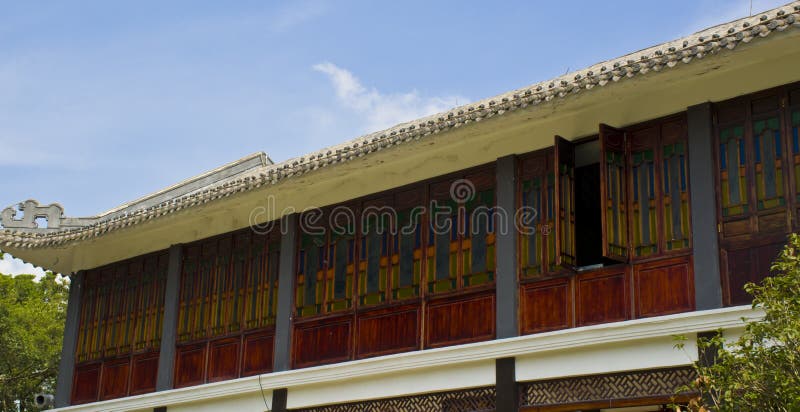 The windows of a castle. stock photo. Image of background - 43607290