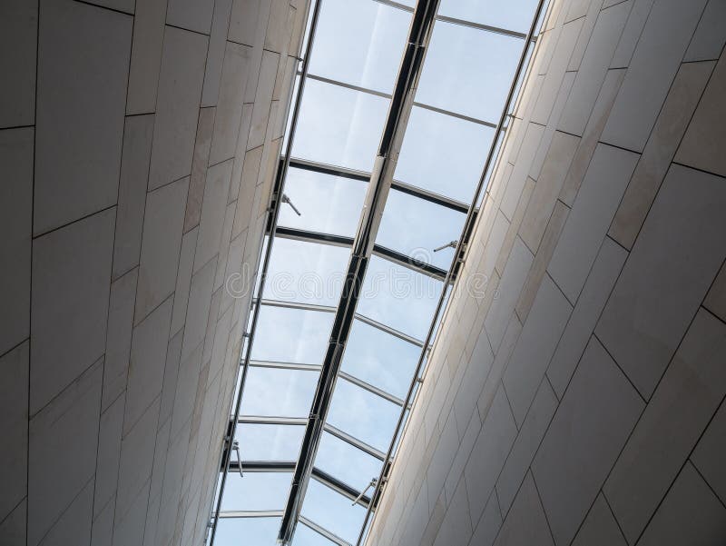 The Windows on a Ceiling of Modern Building Stock Image - Image of ...
