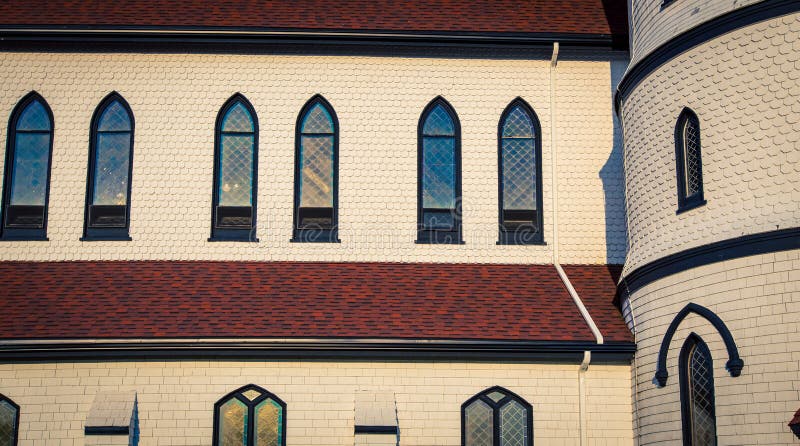Windows on a church stock image. Image of glass, windows - 106769255