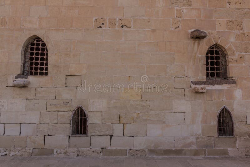 Windows of the Citadel of Qaitbay (Fort of Qaitbey) in Alexandria, Egy ...