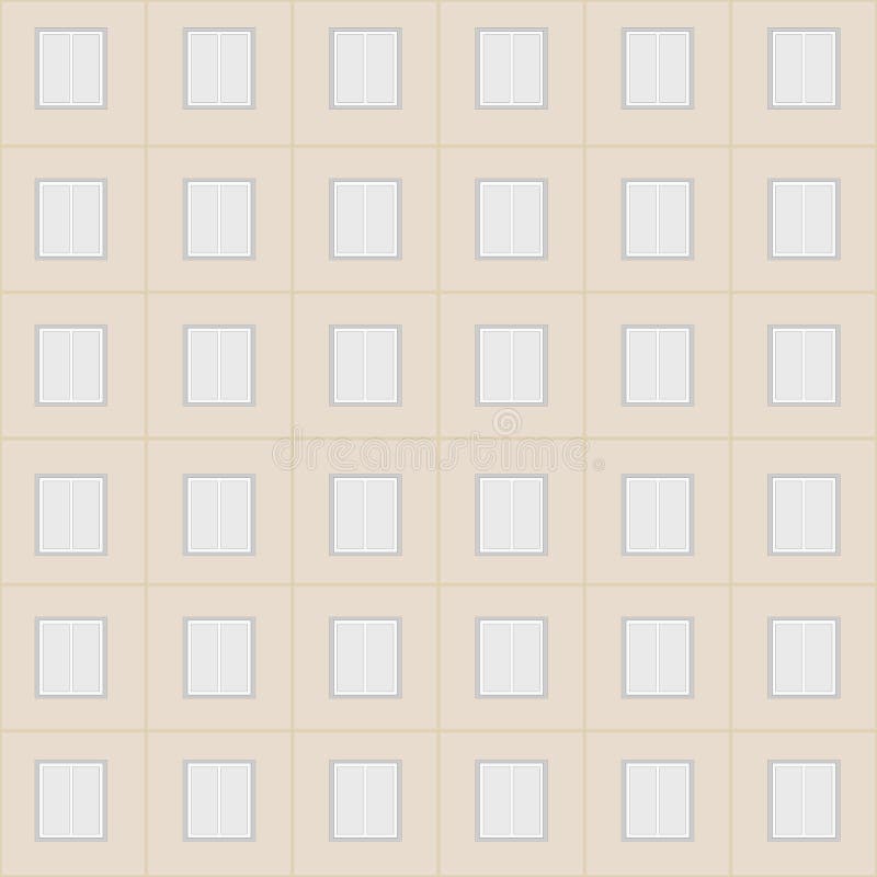 Windows, City High-rise Building Seamless Simple Pattern Stock Vector ...
