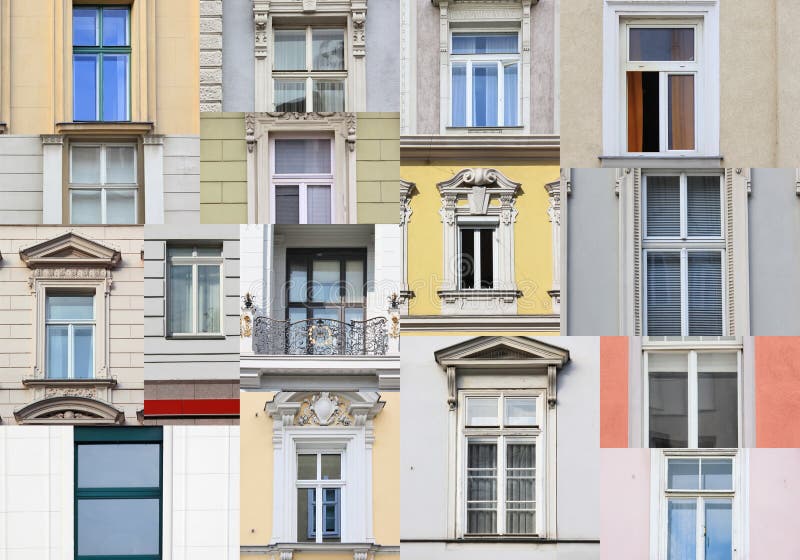 Windows collage stock image. Image of flower, view, front - 11119407