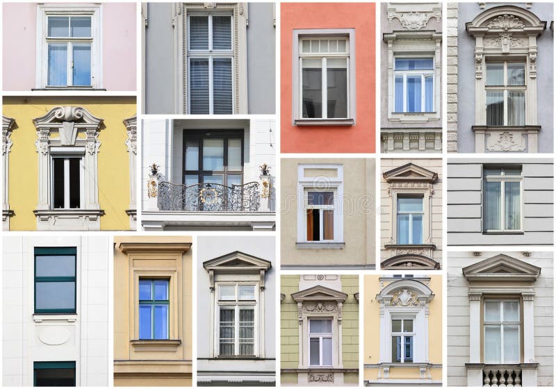 Windows collage stock image. Image of flower, view, front - 11119407