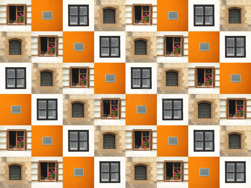 Windows collage stock image. Image of flower, view, front - 11119407