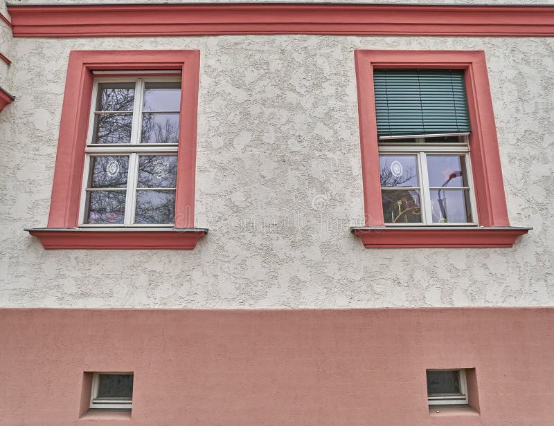 Windows on Colorful House Wall Stock Photo - Image of windows, outdoor ...