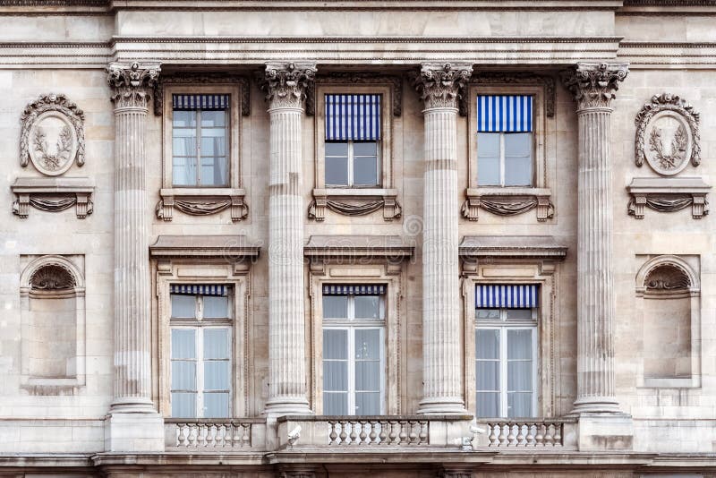 Windows with Columns and Balcony Stock Photo - Image of landscape ...