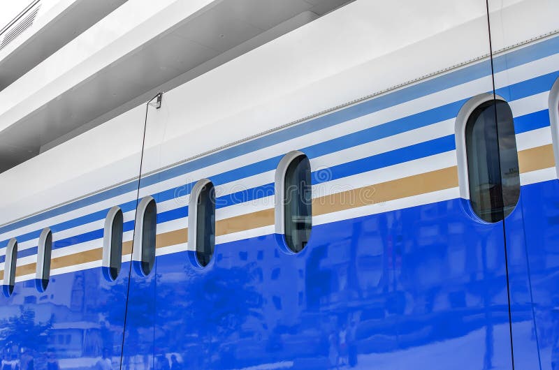 The Windows of a Cruise Ship. Stock Photo - Image of ship, liner: 120503006