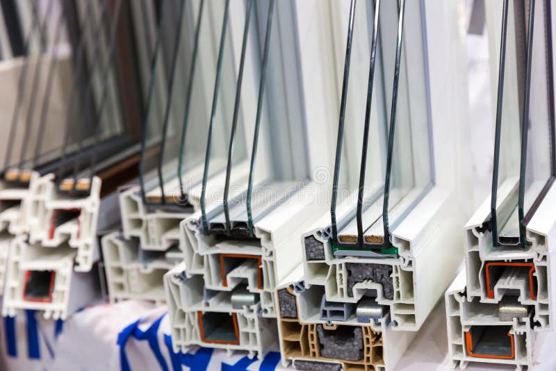 Windows in Cut, Exhibition Stand in Shop Stock Photo - Image of ...