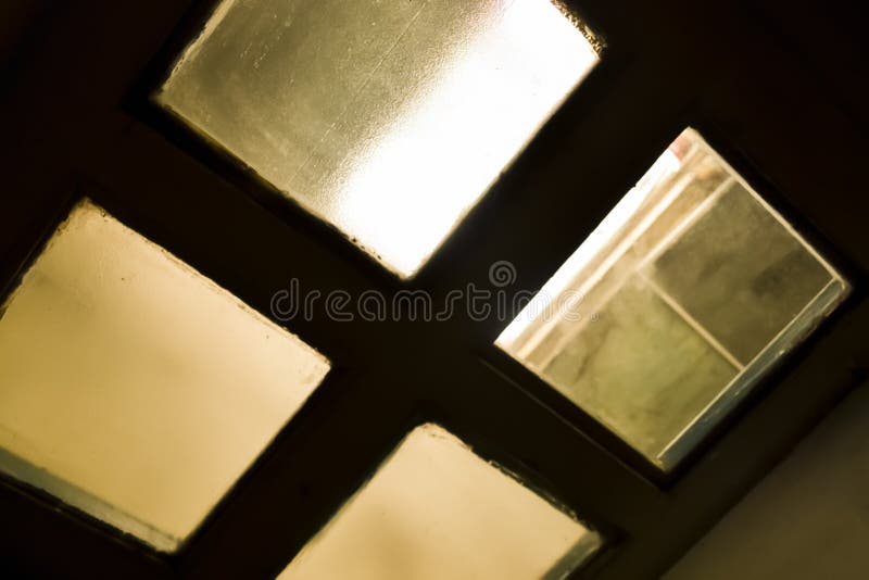 Windows in the Door. Light from the Windows To the Door. Four Small ...