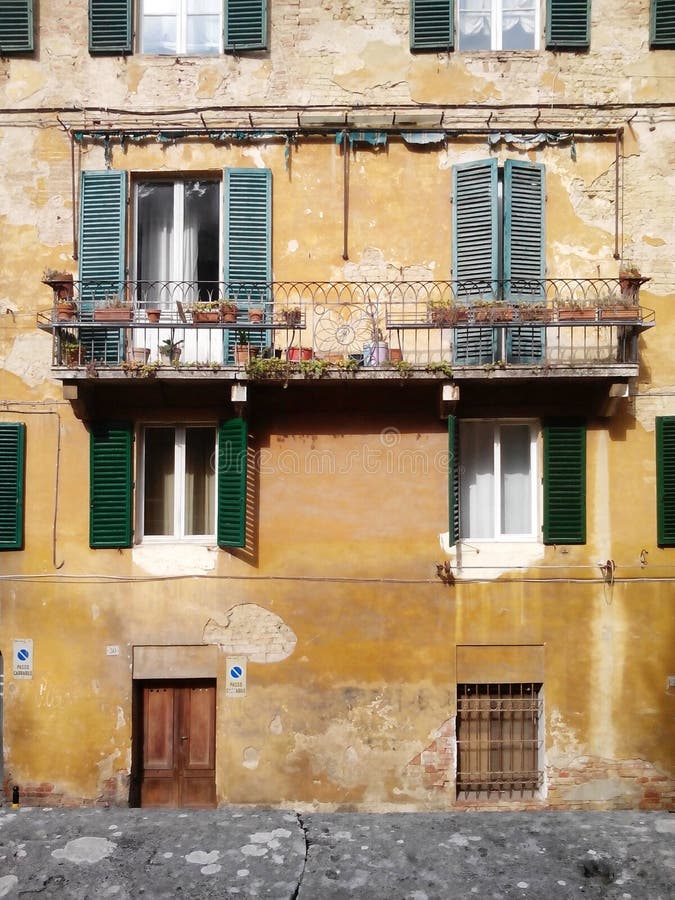 Windows and Doors in an Old House Stock Photo - Image of doors, italy ...