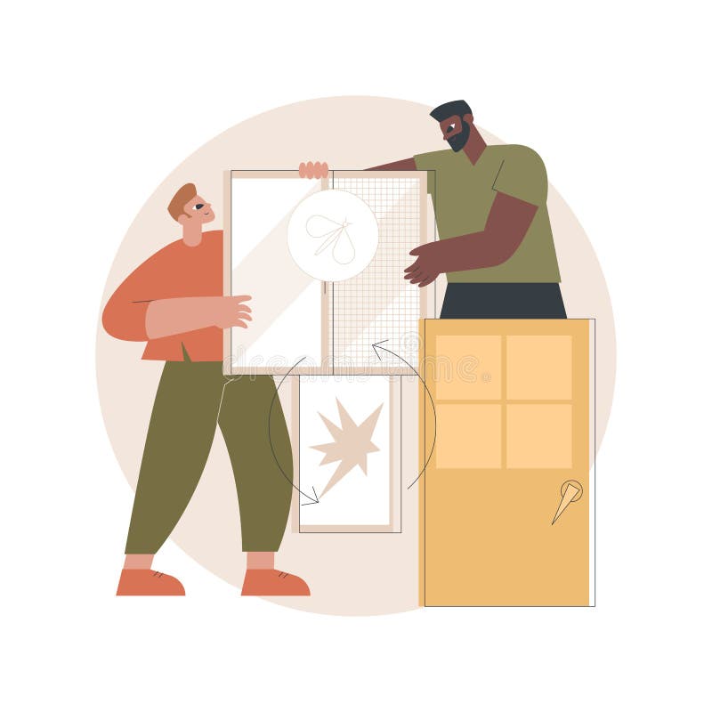 Windows and Doors Services Abstract Concept Vector Illustration Stock ...
