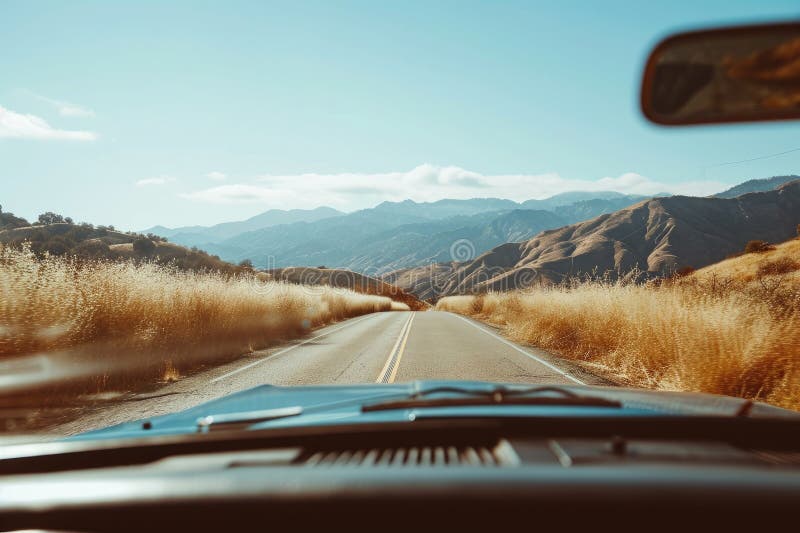 Windows Down on a Carefree Road Trip Photography Stock Illustration ...
