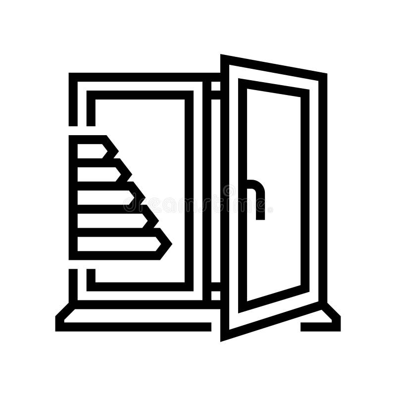 Windows Energy Efficient Line Icon Vector Illustration Stock Vector ...