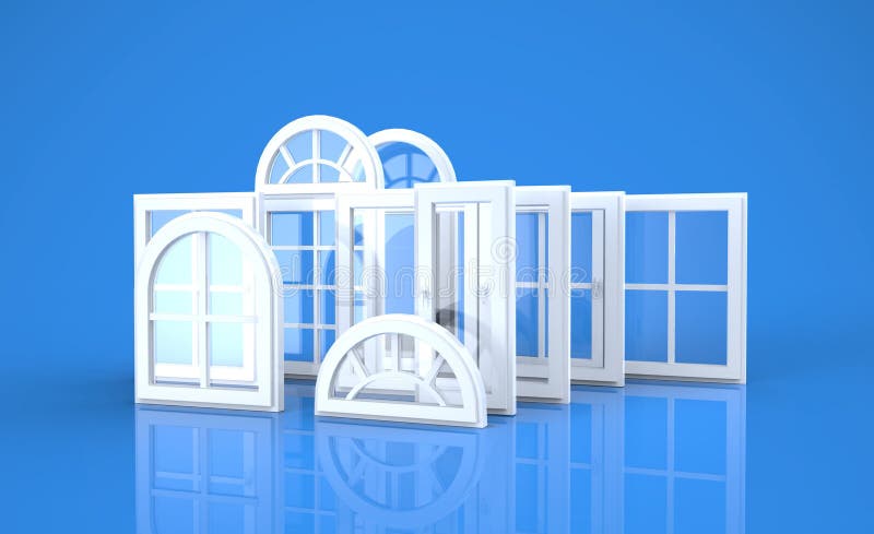 Windows et fond bleu illustration stock. Illustration du rectangle ...