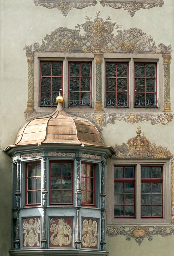 Windows in a Facade Drawing Stock Image - Image of brown, cabin: 68461797