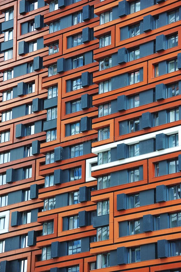 Windows on the Facade of a Modern Residential Building Stock Photo ...