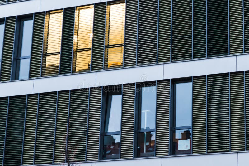 Windows in the Facade of Office Buildings Stock Photo - Image of ...