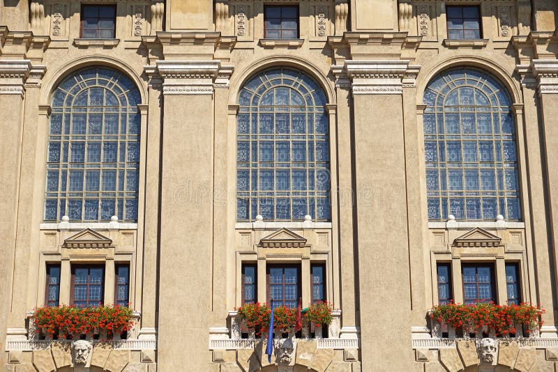 Windows and Facade of the University Stock Photo - Image of wall ...