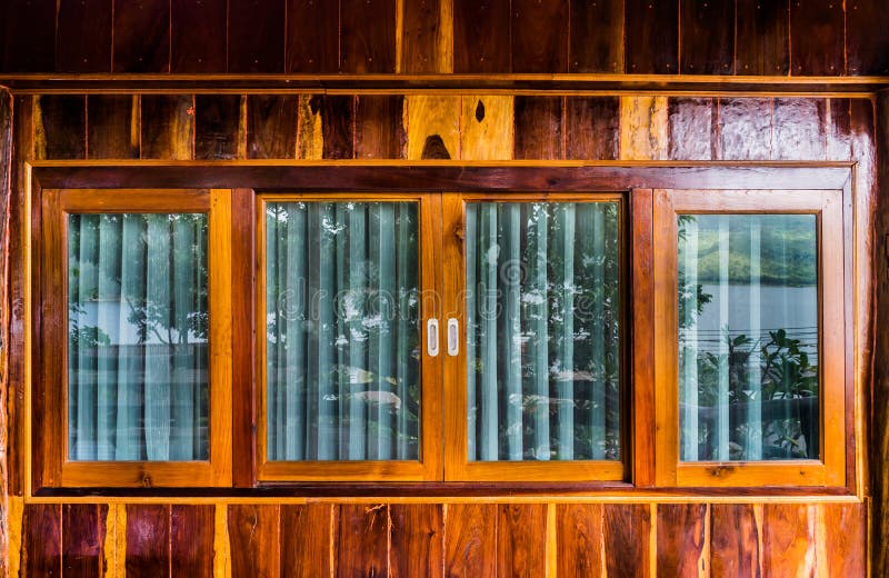 The windows stock photo. Image of building, brown, handle - 56842944