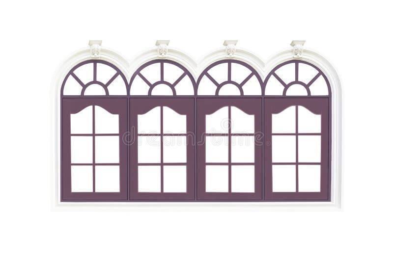 Windows Frame Isolated on White Stock Image - Image of classic ...