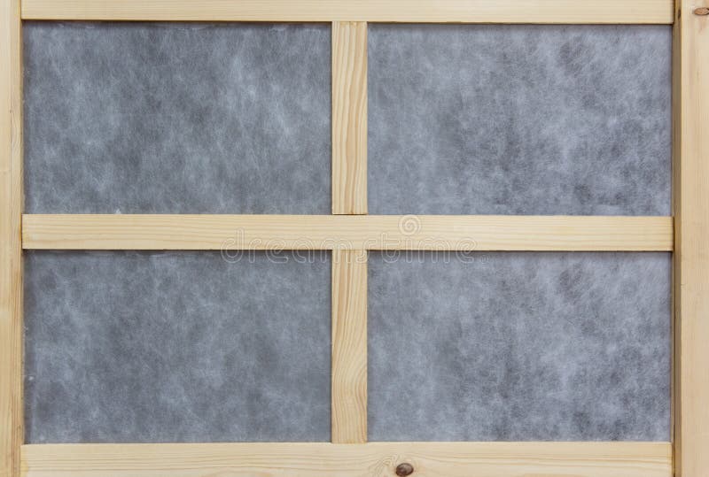 Windows Frame Made from Wood and Paper Stock Image - Image of close ...