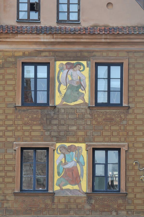 Windows in Gdansk, in Poland Stock Image - Image of material ...