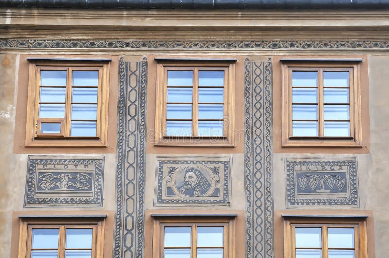 Windows in Gdansk, in Poland Stock Image - Image of building, texture ...