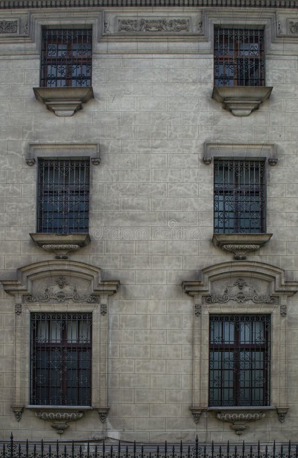 Windows of the Government Palace. Stock Image - Image of house ...
