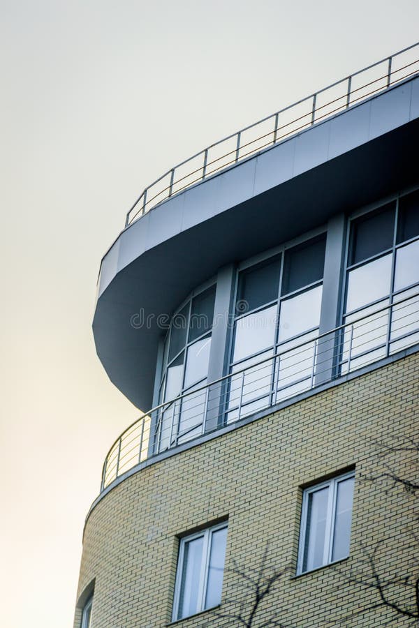 Windows of a High Multi-storey Residential Building. High Building ...
