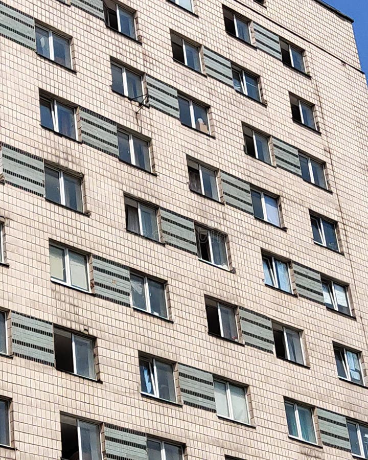 The Windows of a High-rise Multi-storey Residential Building. Buildings ...