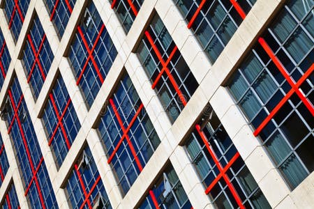 Windows of a High Rise Building Stock Image - Image of estate, district ...